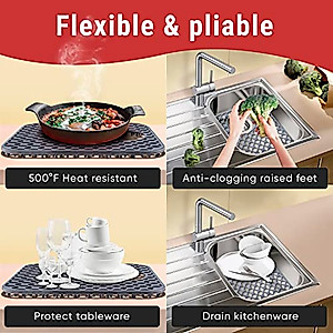 Kitchen Sink Mats 13.58" x 11.6" - Sink Protectors for Kitchen Sink - Sink Mats for Bottom of Kitchen Sink - Sink Mats and Protectors - Kitchen Sink Protector