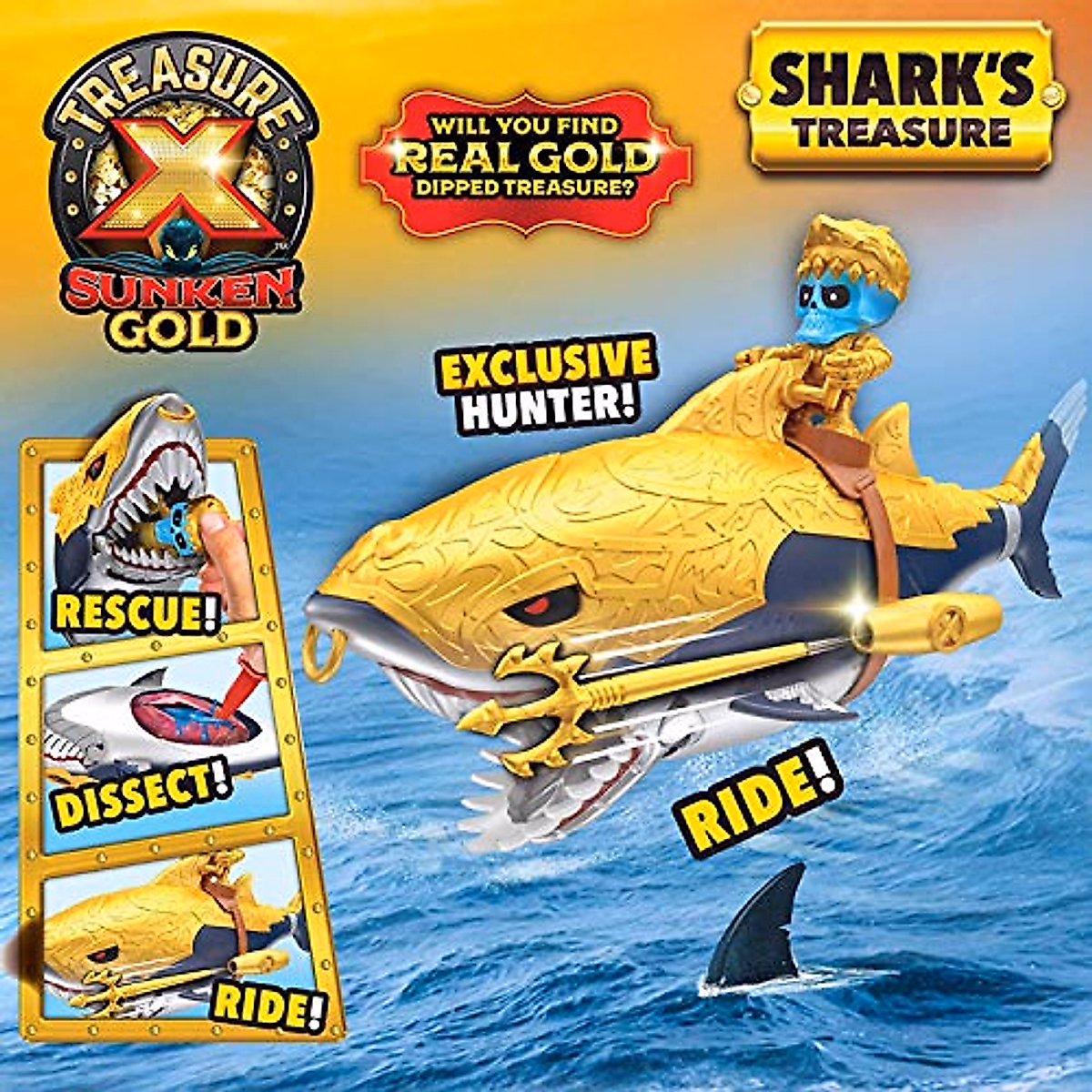 Treasure X Sunken Gold Shark's Treasure, Multicolor (41578)