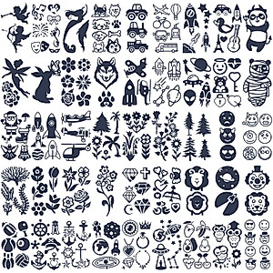 Temporary Glitter Tattoo Kit For Kids -, Dinosaur Butterfly Fake Tattoo Make Up Art Kits For Boys and Girls, DIY Creative Waterproof Tattoos with 90sheets Tat Stickers 24 Glitter Box and 3 Brush