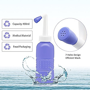 YumSur Portable Bidet, Personal Bidet Sprayer for Personal Hygiene Handheld,Pregnant Women Cleansing, Postpartum Clean, Handheld Travel Bidet with 450ML Water Capacity and Angled Nozzle Spray