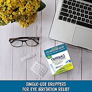 Boiron Optique 1 Eye Drops for Relief from Eye Irritation, Dry Eyes, Allergies, or Eyestrain - 30 Count