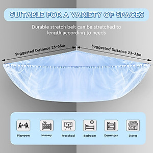 Stuffed Animal Hammock, 2 Pack, Nursery and Playroom Toy Storage Net Organizer for Plush Toys, Kids Bedroom Décor, Rip-Resistant Stuff Animals Holder with Hanging Hardware by Ziz Home