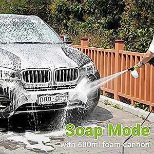 Rock&Rocker Powerful Electric Pressure Washer, 2150PSI Max 2.6 GPM Power Washer with Hose Reel, 4 Quick Connect Nozzles, Soap Tank, IPX5 Car Wash Machine/Car/Driveway/Patio Clean, Green