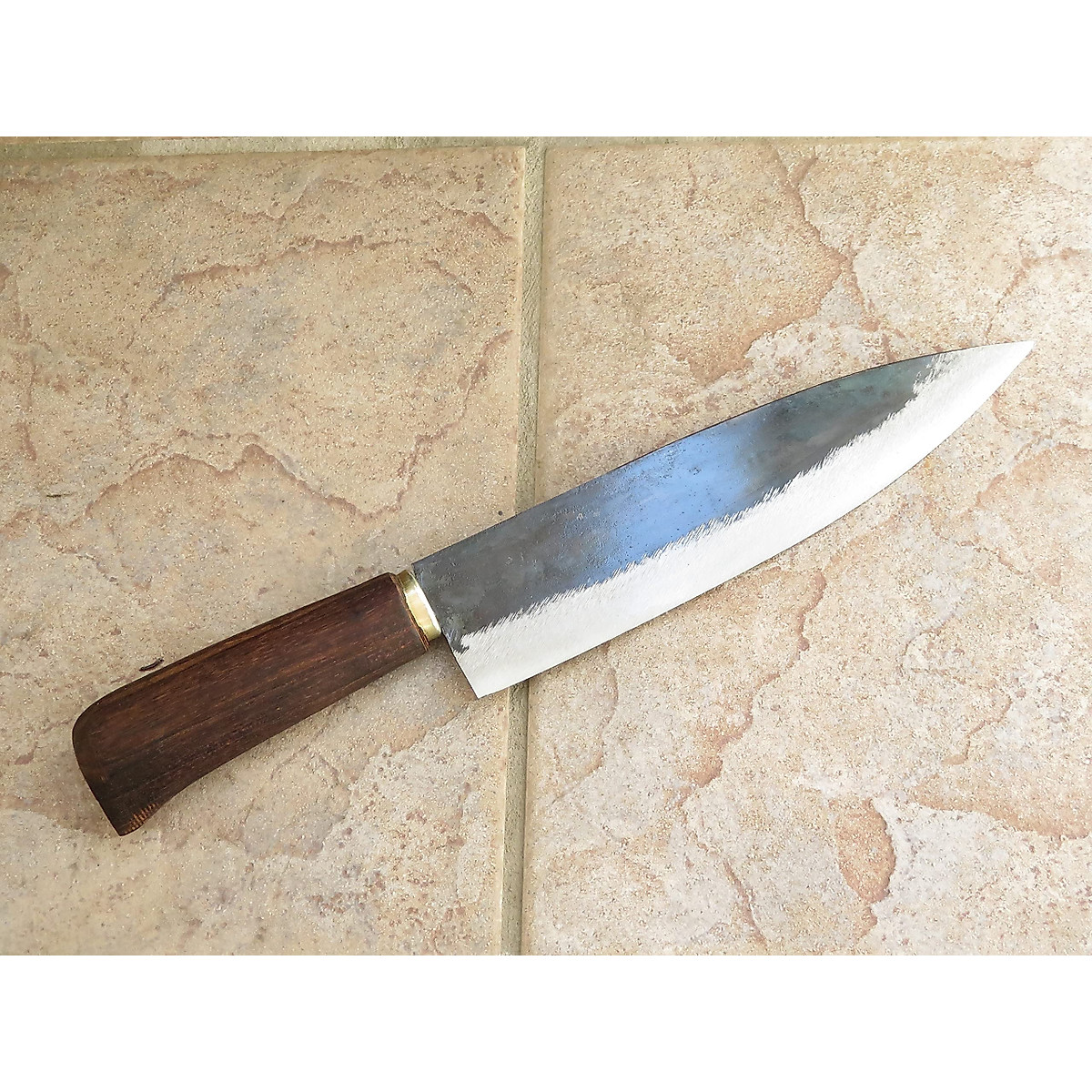 Crude - 8 Inch Premium Chef Knife, Carbon Steel, Forged and Sharp !