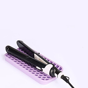 2pcs Hairdressing Potholder Counter Hair Tool Holder Silicone Mat for Hair Tools Counter Curling Wand Holder Flat Iron Holder Silicone Hair Tool Holder Curling Wand Mat