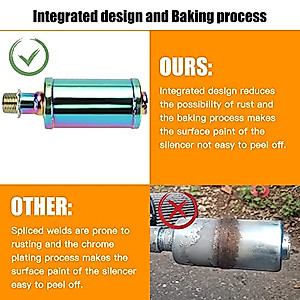 FVRITO Exhaust Muffler Silencer for Predator 212cc 196cc 420cc CT200u CT200u-ex BT200x CC100x CT100u Massimo Baja MB200 Mini Bike Go Kart KT196 GX160 GX200 Clone Engines Performance Parts Colorful