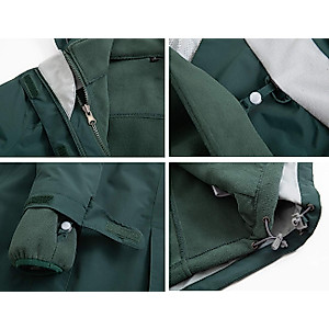 Diamond Candy Womens Winter Coat Waterproof Rain Jacket for Ski, 3 in 1 Fleece Jacket with Hood