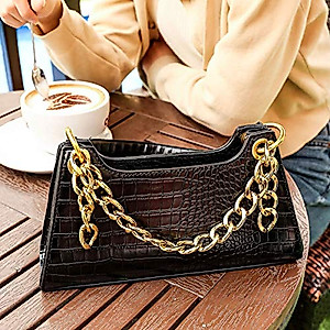 GOPHRALOVE Small Purses for Women Shoulder Purse and Handbag with Magnet Closure for Women's Day Gift (Black)