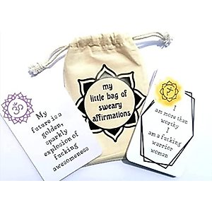 16pcs Funny Affirmation Card Gift - Positivity Affirmation Cards | Daily Affirmation Cards Motivational Phrase | Affirmation Cards Set | Positive Affirmations Cards | Birthday Cards for self Friends