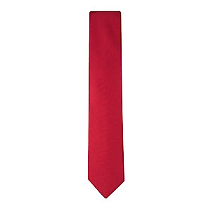 Calvin Klein Men's Silver Spun Solid Tie, Red, Regular