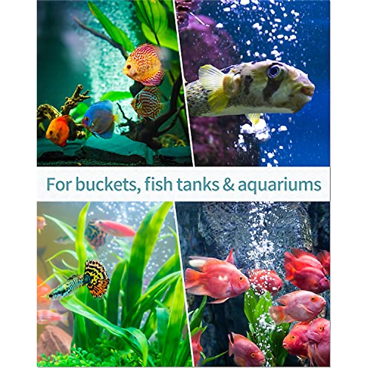 Pawfly 4 Inch Air Stone Grey Mineral Bubble Stone Bar Diffuser Bubbler Airstones for Air Pump, Aquarium, and Fish Tank, 2 Pack