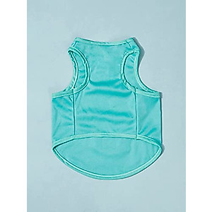 QWINEE Dog Tank Top Cute Letter Cat Shirt Breathable Casual Sports Vest for Small Medium Dogs Puppy Kitten Green XXS