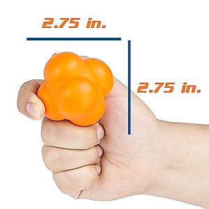 Hi-Bounce Reaction Ball Agility Trainer by Crown Sporting Goods (Orange)