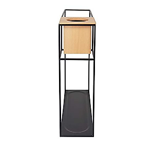 Umbra Cubist Floating Shelf with Built-In Succulent Planter – Modern Wall Décor and Geometric Display Shelf for Books, Candles, Mementos, Photos, Indoor Plants and More! | Large, Black