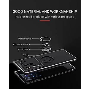 YukeTop Cover for Oppo Reno2 Case, Soft TPU, Drop-Resistant, Rear Ring Holder, Cover Protection for Oppo Reno2.(Black)