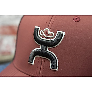 HOOEY Sterling 6-Panel Adjustable Trucker w/Logo (Maroon/Black)