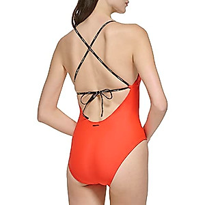 Calvin Klein Womens Lifestyle ONE Piece,Vermillion,Medium