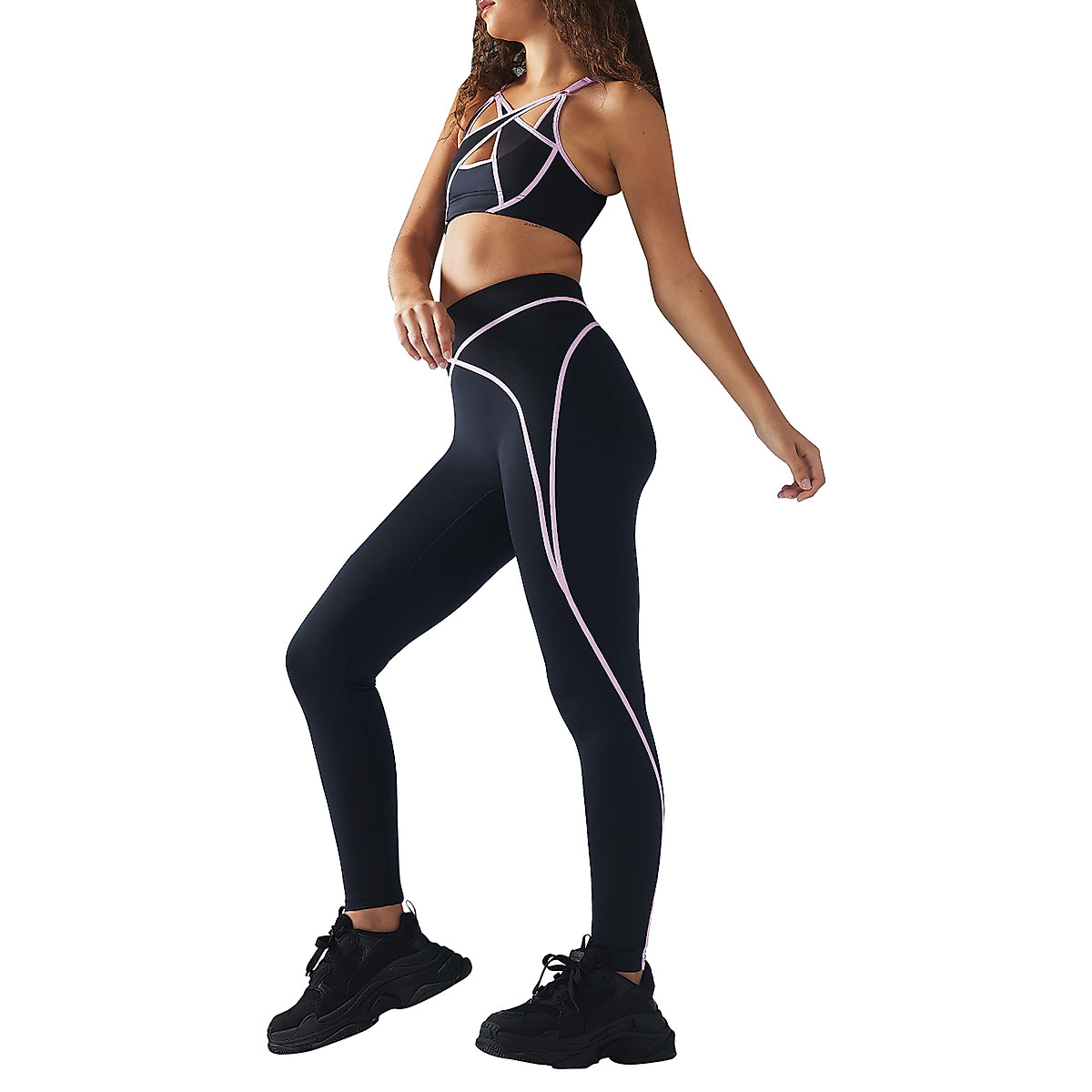 Savage X, Womens, X Mesh High-Waist Legging, Black Caviar, M