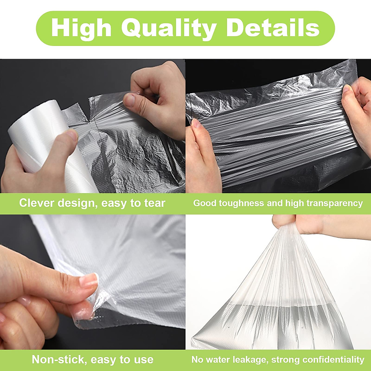 RyhamPaper 12" x 20" Food Storage Bags Plastic Produce Bag, Grocery Clear Bag for Fruits, Vegetable, Bread, Plastic Bags, Food Storage Clear Bags, 350 Bags (1 Roll)