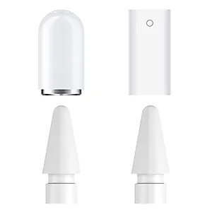 APETOO Compatible with Apple Pencil Tips and Cap Replacement/Charging Adapter for Apple Pencil 1st Generation, 4 Pack for Apple Pencil Cap Magnetic/iPencil Charger/iPencil Nibs for iPad Pro Pencil