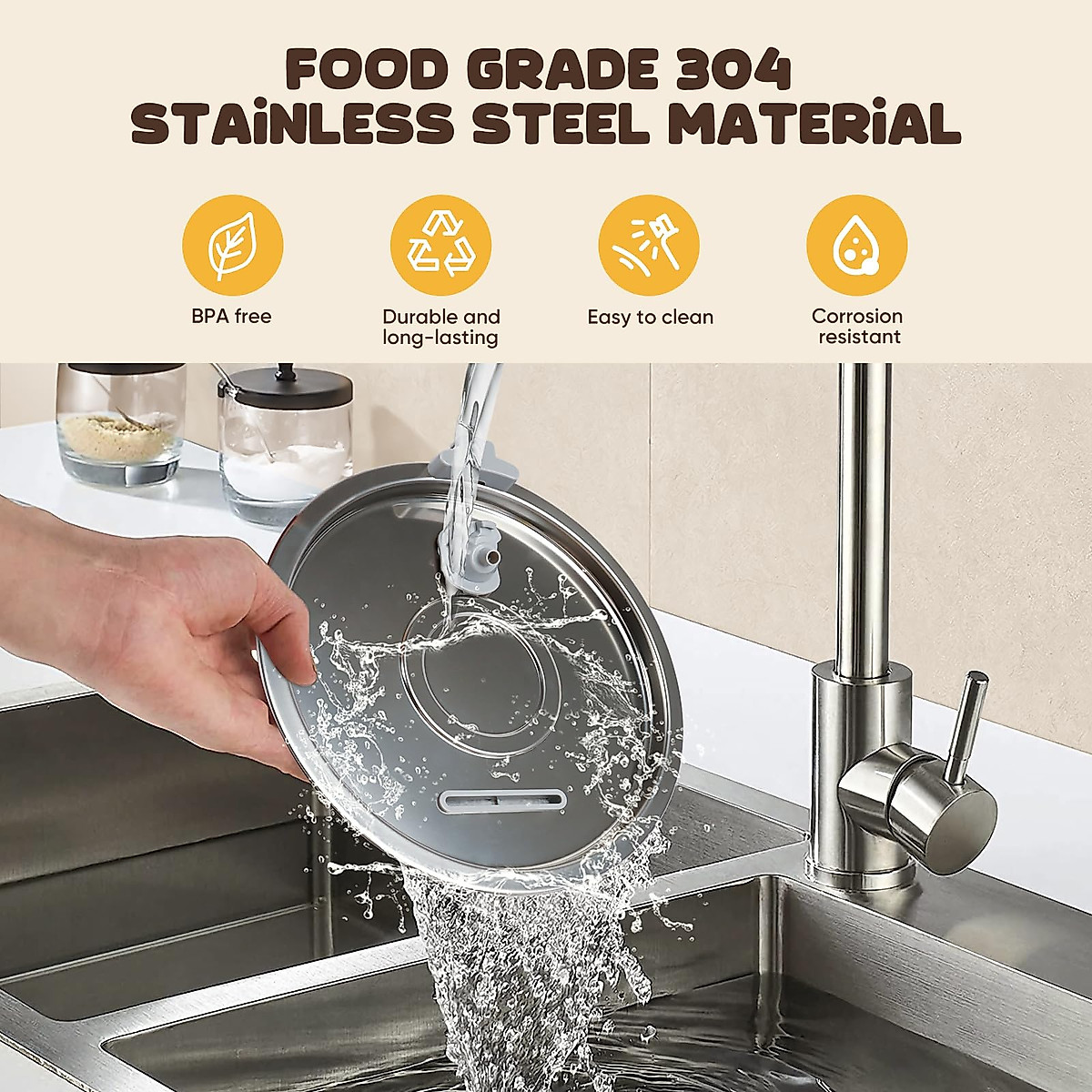 Zekory Cat Water Fountain, 108oz/3.2L Stainless Steel Automatic Dog Water Dispenser, Ultra-Quiet Pump for Cats Inside, Dogs, Multiple Pets with 3 Replacement Filters