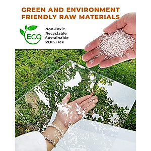 Falken Design Clear Acrylic Sheet - 9" x 9" x 1/8", Thick Clear Plexiglass Plastic Sheet for DIY Home Decor, Painting, Craft Projects, Signage - Durable Material for Versatile Applications