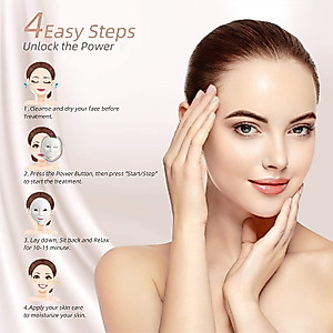 RtLvio Led Face Mask Light Therapy, 7 Colors LED Light Therapy Mask for Facial Skin Care, Colorful LED Beauty Mask, Led Mask Therapy Facial