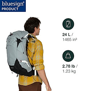 Osprey Stratos 24L Men's Hiking Backpack, Cetacean Blue