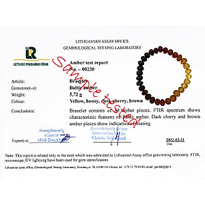 AMBERAGE Natural Baltic Amber Bracelet for Adults (Women/Men) - Hand Made from Raw-Unpolished/Certified Baltic Amber Beads(6 Colors) (7, Raw-Unpolished Rainbow)
