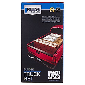 Reese Secure 9424100 60" x 78" Bungee Truck Net, Black