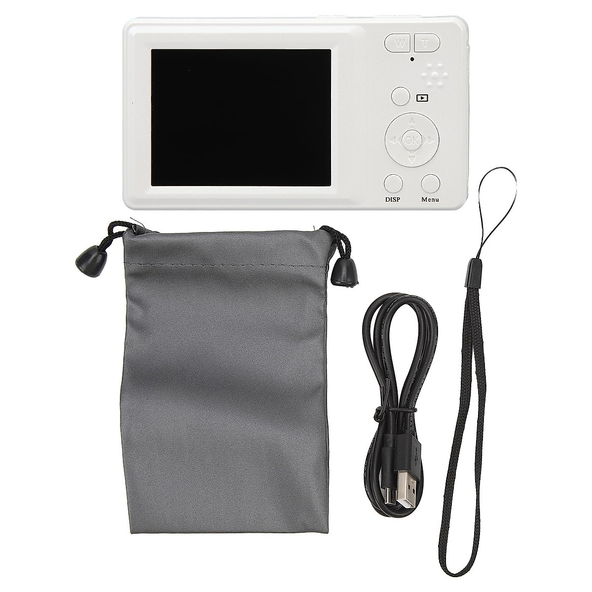 4K Digital Camera Auto Focus 2.7 Inch TFT Screen Small Camera for Teens Facial Recognition for Photography (Silver)