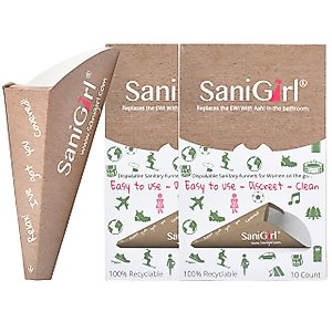 SaniGirl Womens Urination Device | Disposable Pee Funnel | Travel Urinal for Women | Girls Stand to Pee | Female Urination Device Disposable Pee Cups | Bundle 20 Funnels Travel Hiking Festival Camping