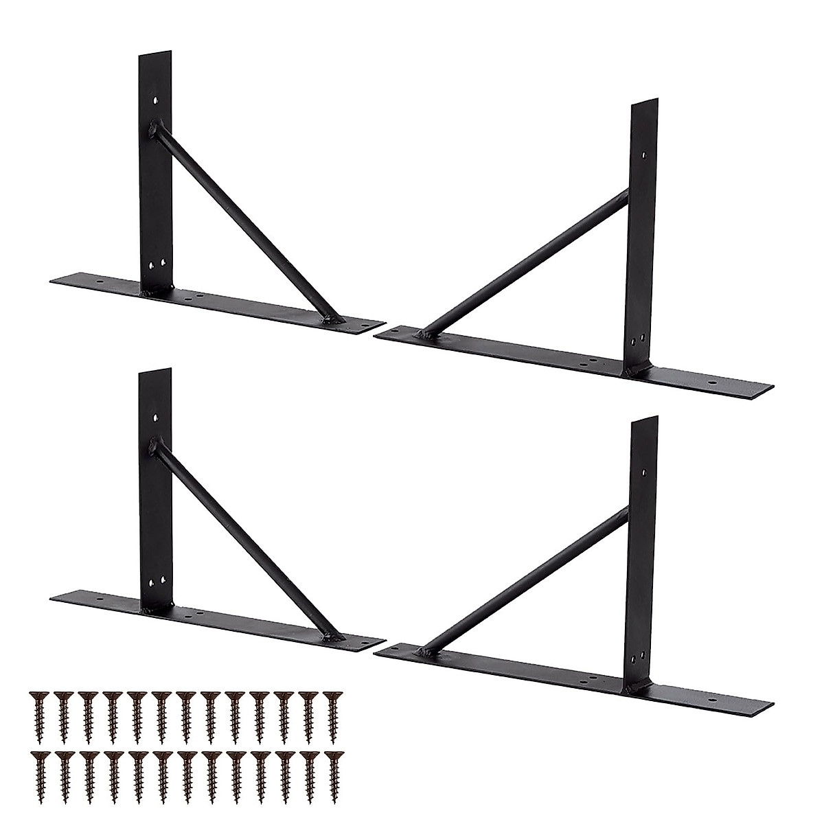 Sag Gate Kit - Set of 2 Gate Corner Bracket 90 Degree Bracket with Gate Hinges Heavy Duty for Wooden Fences - No Sag Gate Corner Brace Bracket for Doors, Driveway, Corral Gates, Wood Windows (8pc)