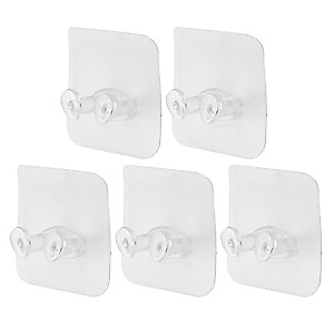 CHICIRIS Self Adhesive Hooks, 5pcs Waterproof Strong Viscosity Shower Holder for Phone for Kitchen for Towel for Plug for Bathroom