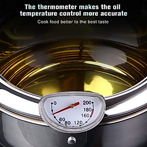 IUPPA Deep Fryer Pot Stainless Steel Japanese Style Fryer with a and Oil Drip Drainer Rack for French Fries Shrimp Chicken Fish