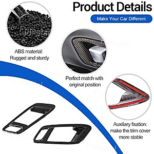 Fit for Toyota Supra GR A90 A91 MK5 2019-2024 Inner Door Handle Frame, ABS Door Inner Grab Handle Trim Cover Sticker, Car Interior Decoration Accessories, 2 PCS (Carbon Fiber Pattern Black)