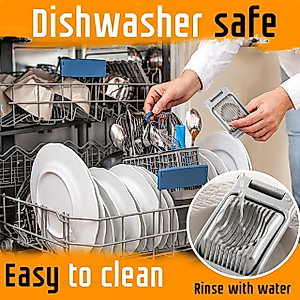 Egg Slicer for Hard Boiled Eggs, LCCOWOT Heavy Duty Strawberry Slicer Cutter, Stainless Steel Wire Cup Slicer with Aluminium Body, Perfect for Eggs, Fruit, Spam, Mushroom and More