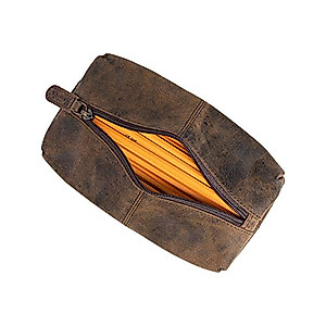KomalC Leather Zip-Lock Cosmetic Makeup Pouch Bag Pen Pencil case **SALE**