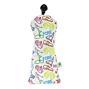 Foretra - Limited Edition Golf Icons Pattern - Fairway Wood Head Cover - Tour Quality Golf Club Cover - Style and Customize Your Golf Bag