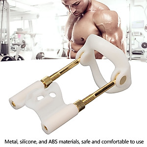 Men Male Bracket Stretcher, Men Bracket Stretcher Tool Adjust Size Easy Detachable Strength Training Device Men Bracket Stretcher Kit White Gold