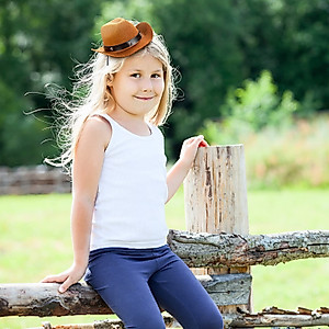 6 Pcs Cowboy Hat Headband Mini Cowgirl Hat Headband Cowgirl Costume Accessories for Women Men Adult Western Party Supplies, Brown