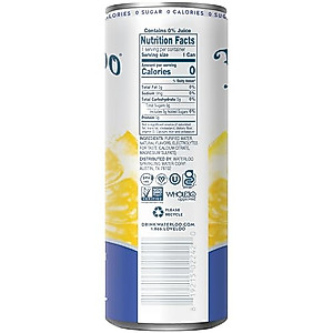 Waterloo Still Water, Meyer Lemon Blueberry | Naturally Flavored Purified Water | 12 Fl Oz Cans (Pack of 12) | Zero Calories | Zero Sugar or Artificial Sweeteners | Zero Sodium