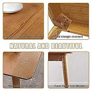 47" Dining Table Kitchen Table Dining Room Table Small Kitchen Table for Small Spaces Table Modern Home Furniture Dinner Table Rectangular (Natural)