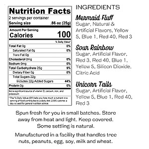 Hello Kitty Cotton Candy (Gift Set of 3) Sour Rainbow, Unicorn, Mermaid Fluff - Unique ideas for Holidays, Birthdays, Gag Gifts, Party Favors…