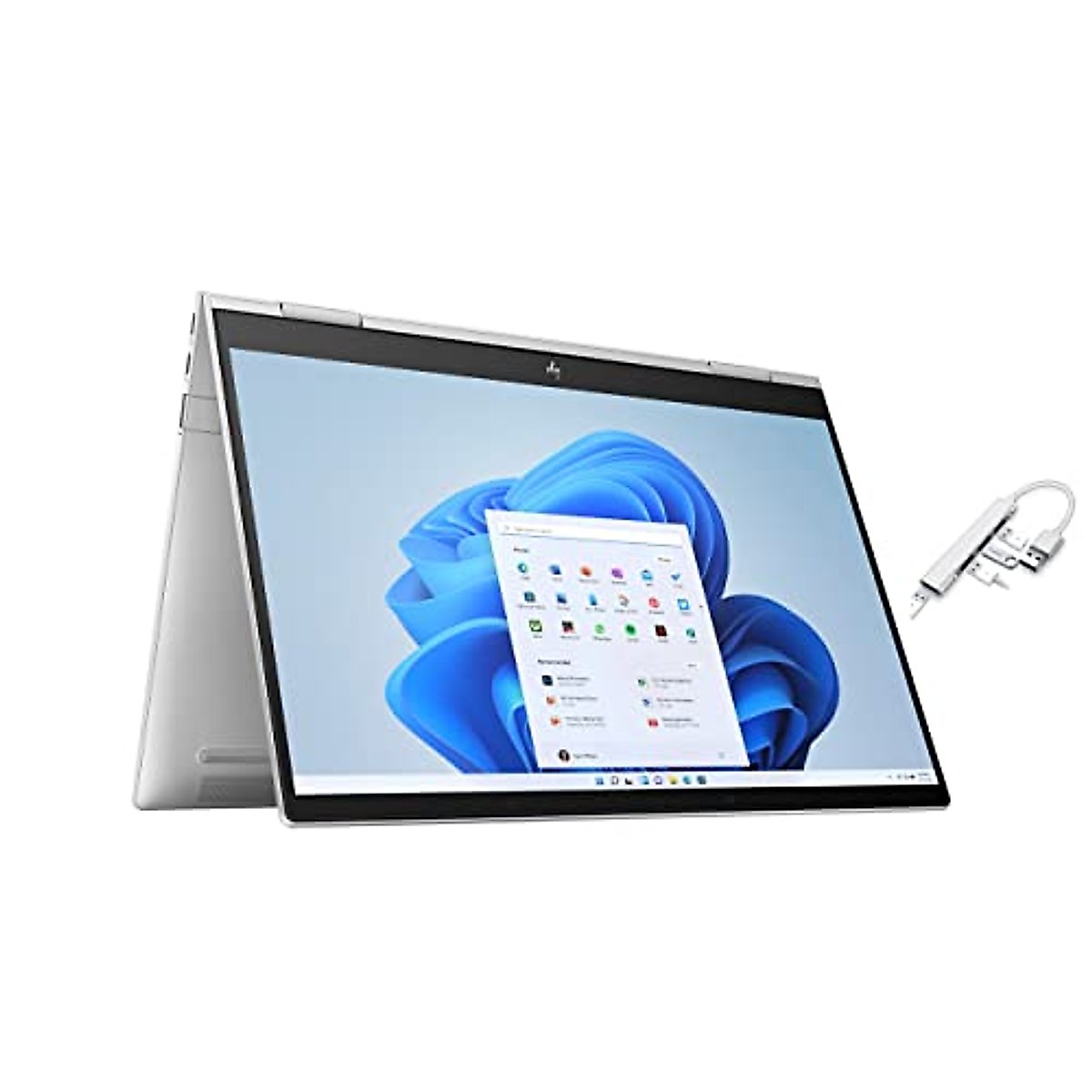 2022 Newest HP Envy 2-in-1 13.3" WUXGA Touch Screen Premium Laptop | 12th Generation Intel Core i7-1250U | 8GB DDR4 RAM | 512GB SSD | Backlit Keyboard | Windows 11 | with USB3.0 HUB Bundle