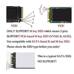 V VOILA REVE M.2 NVME SSD Convert Adapter for SSD MacBook Pro 2016-2017 A1708 – Connector 22 + 34 Points