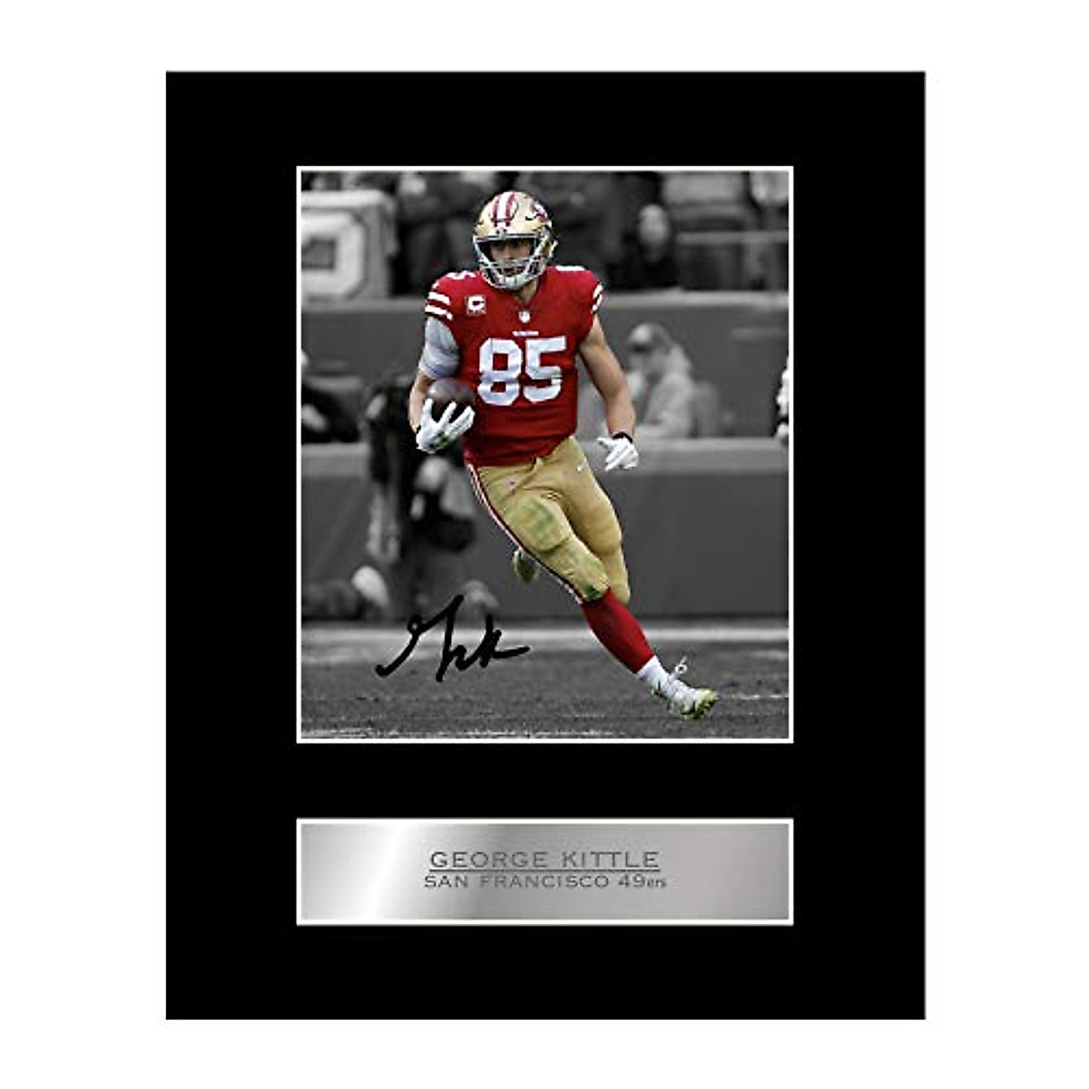 George Kittle Print Signed Mounted Photo Display #05 Printed Autograph Gift Picture Print