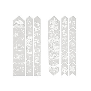 All Mountain Style Honeycomb High Impact Frame Guard Road/Gravel - Clear Bike Frame Protector Supports Universal Fitting - Helps Protect Your Bike from Scratches, Chips and Dings (Bikepacking White)