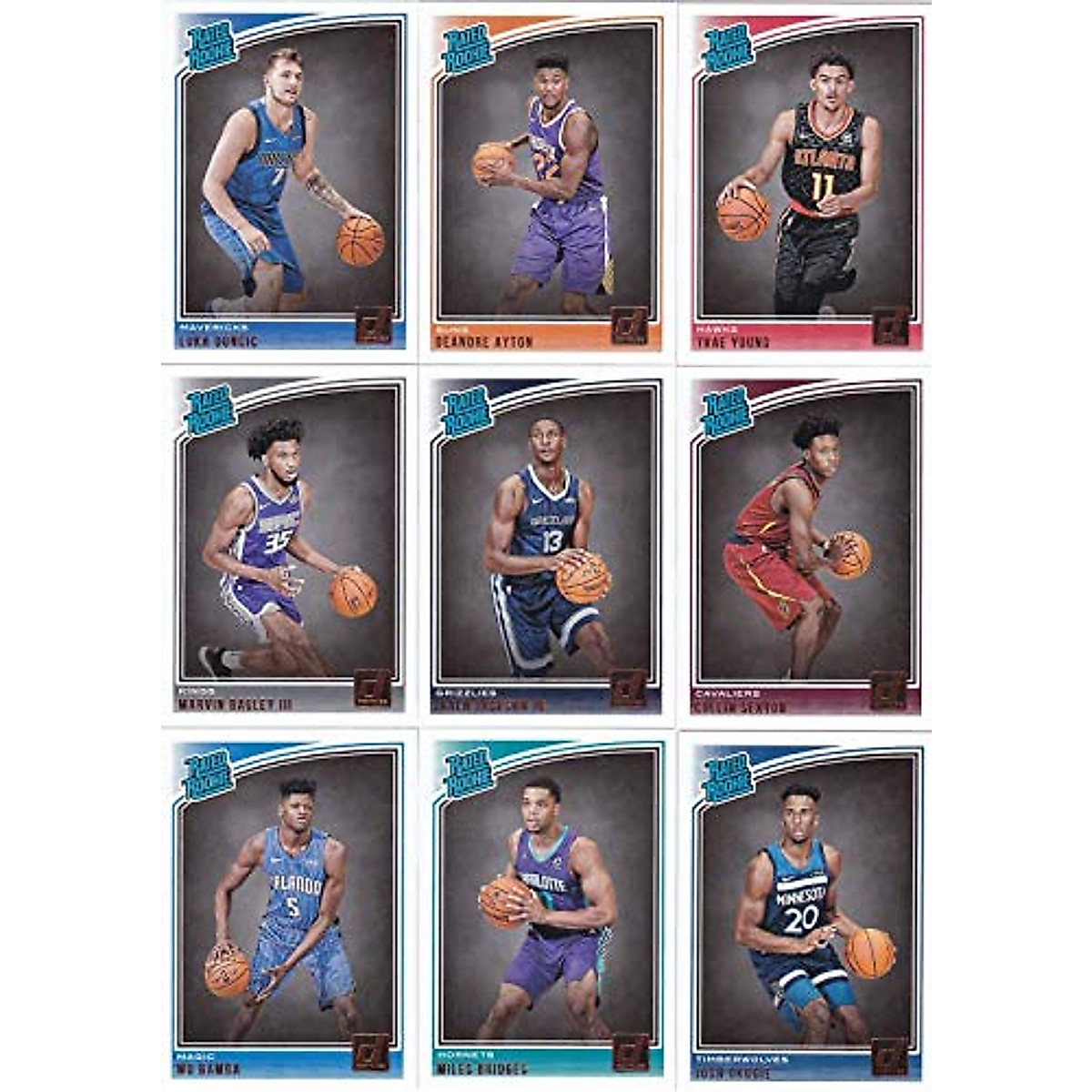2018 2019 Donruss NBA Basketball Series Complete Mint 200 Card Set with Stars and Rookies Including Lebron James, Stephen Curry, Dandre Ayton, Trae Young, Luka Doncic and More