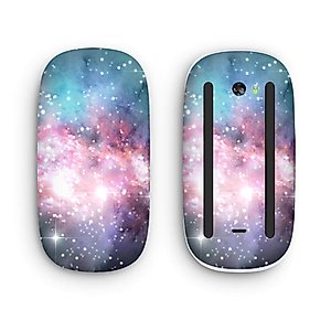 Design Skinz Colorful Neon Space Nebula Vinyl Decal Compatible with The Apple Magic Mouse 2 (Wireless, Rechargable) with Multi-Touch Surface